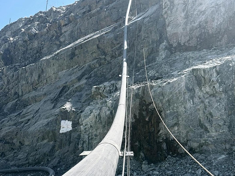 M84 Geotech Pty Ltd - Securing a dewatering Pipe